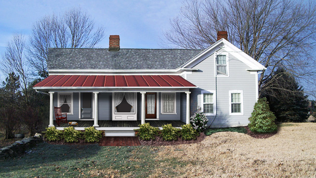 Farmhouse Renovation, Addition, & Garage - Campagne - Façade ...