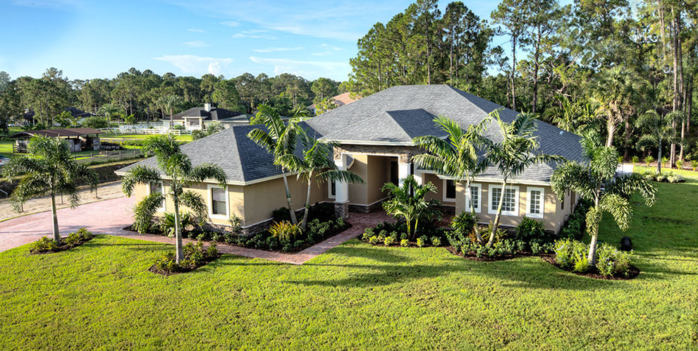 Florida Custom Ranch Style Home - Tropical - Exterior - Miami - by RJM ...