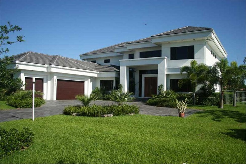 Florida-Style Home - Front Entrance - Contemporary - Exterior - New ...