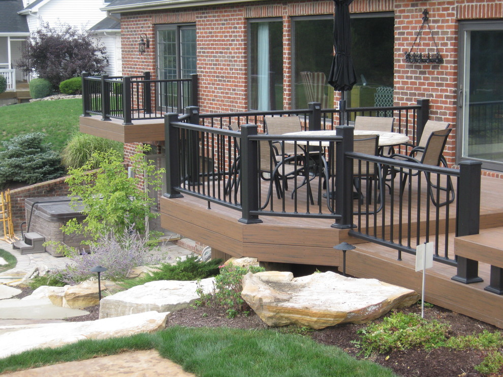 Fort Wayne TimberTech Deck with AZEK Railing - Traditional - Exterior ...