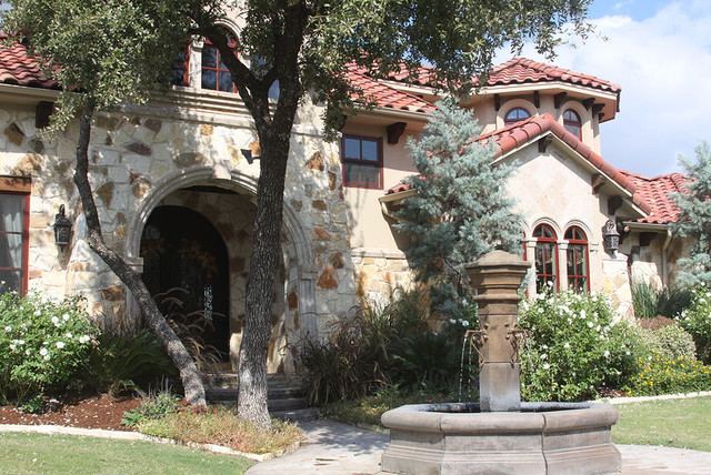 Fountains - Mediterráneo - Fachada - Dallas - de Dallas Limestone LLC ...