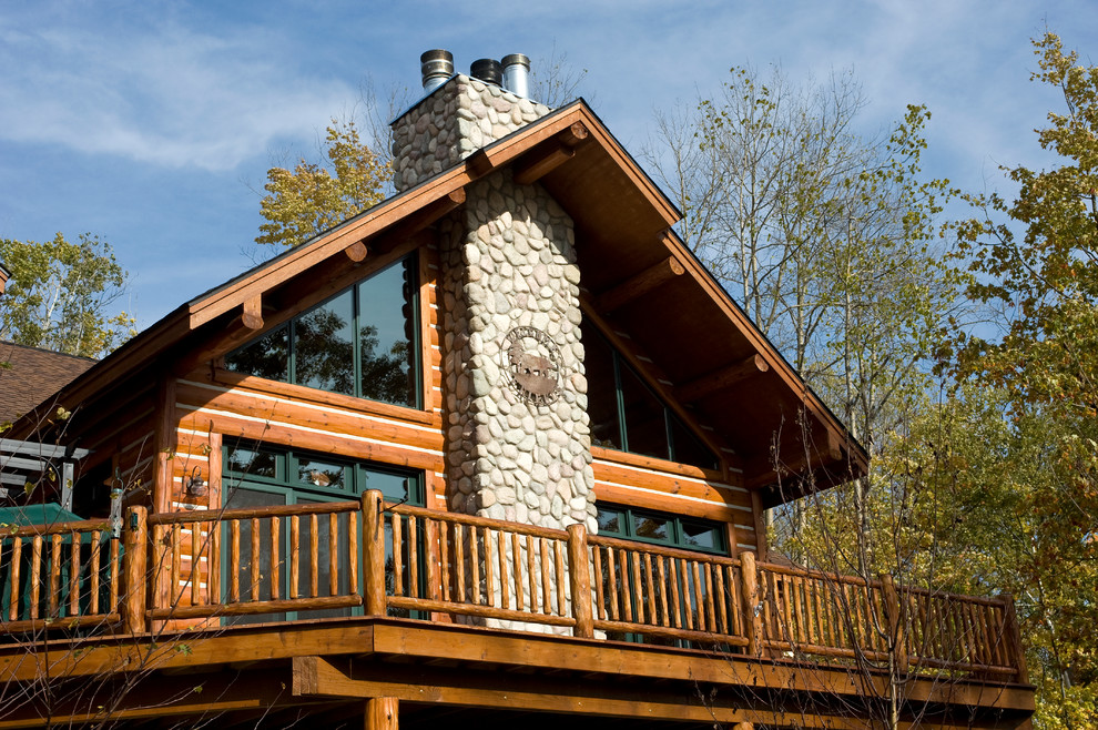 Fox Woods Lodge with cedar deck posts - Rustic - Exterior - Other - by ...