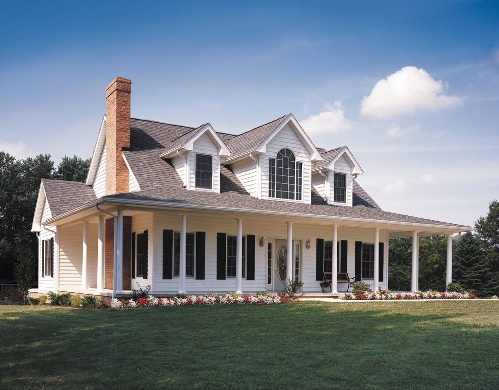 French Colonial built with vinyl siding - Traditional - Exterior - DC ...