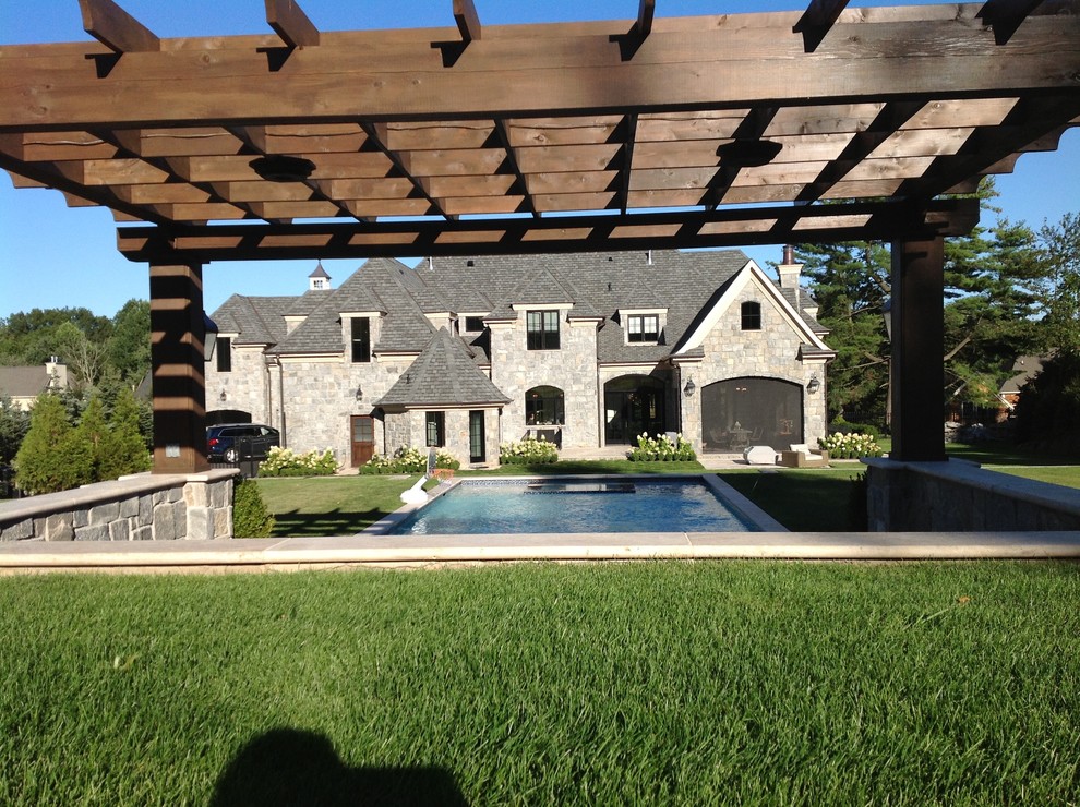 French Country Home + Pool - Traditional - Exterior - New York - by EKO ...