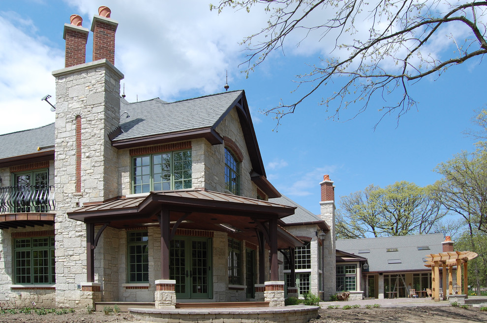 French Country Suburban Estate - Traditional - Exterior - Chicago - by ...