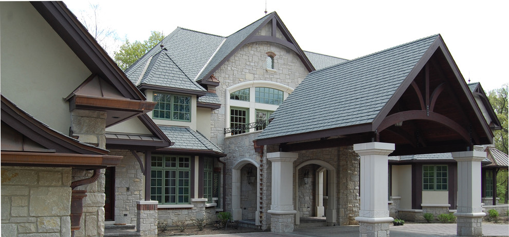 French Country Suburban Estate - Traditional - Exterior - Chicago - by ...