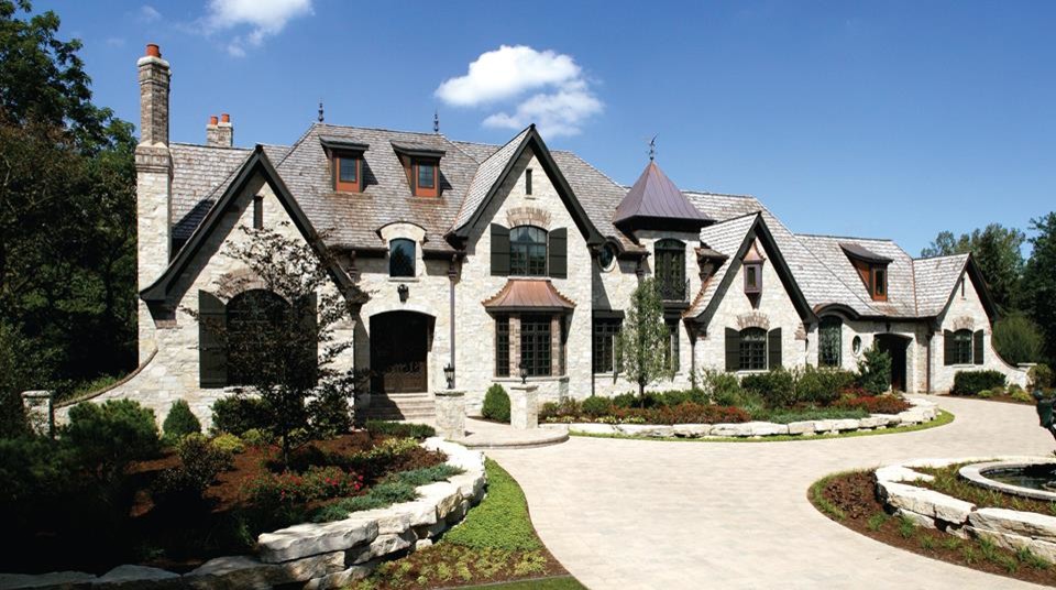 French Country with Copper Turret - Traditional - Exterior - Chicago ...