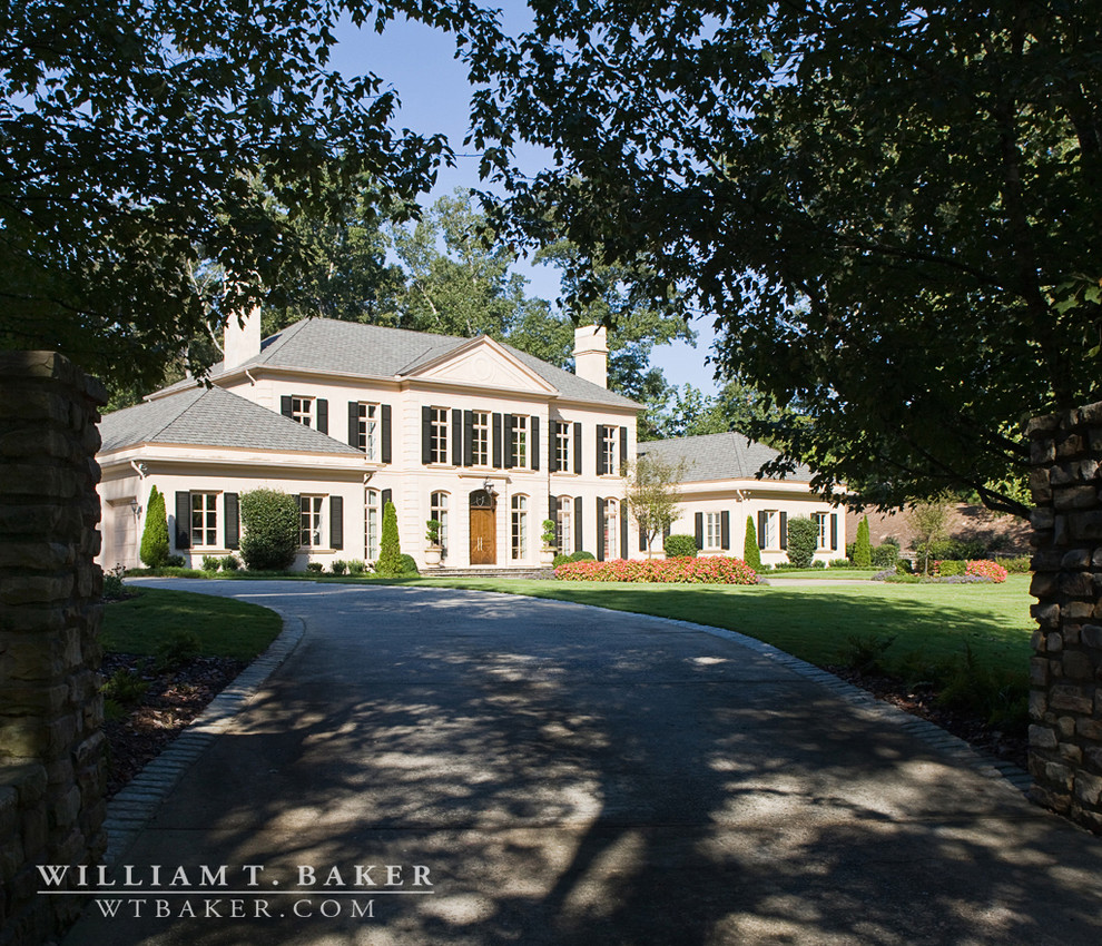 French Stucco Manor House - Mediterranean - Exterior - Atlanta - by ...