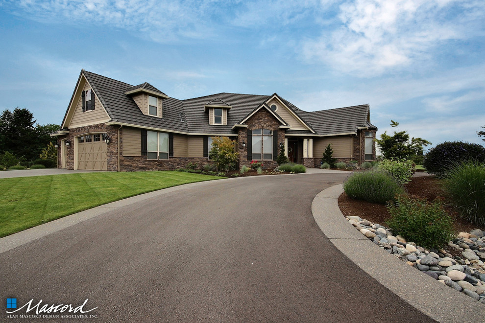 Front Corner Elevation - The Poplar - Super Ranch in Monet's Garden ...