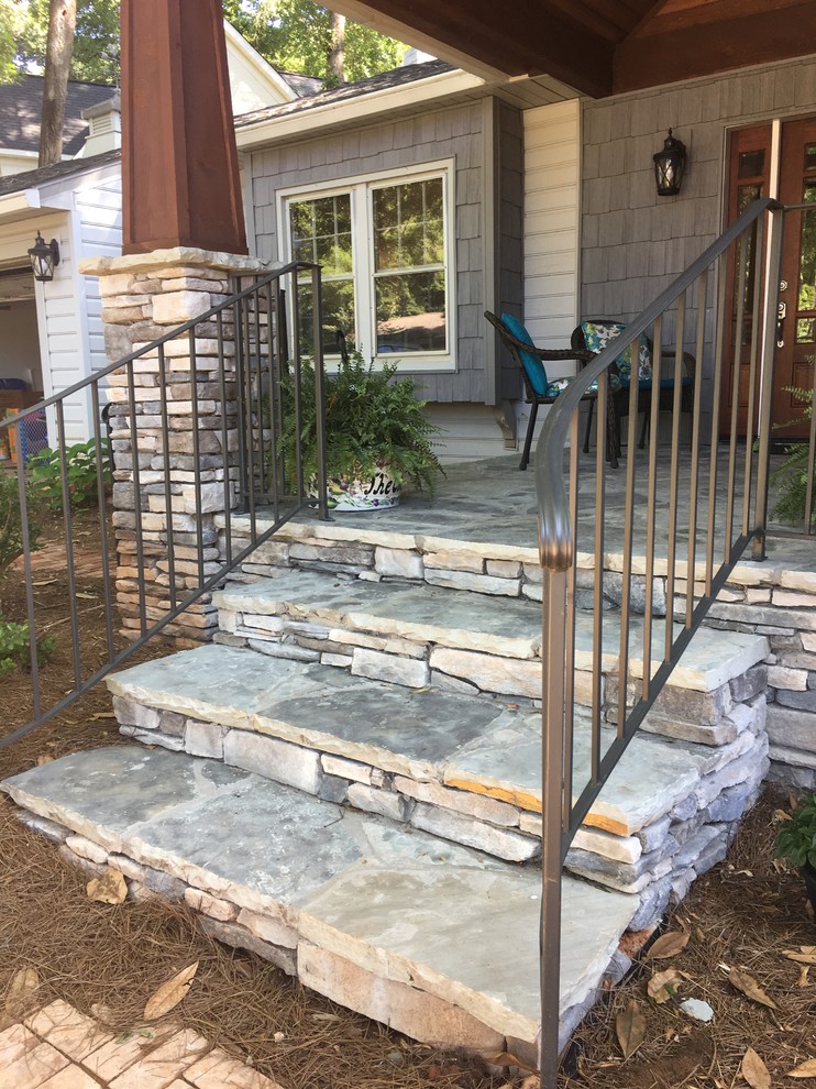 Front Stone Steps - Traditional - Exterior - Other - by Howard Custom ...