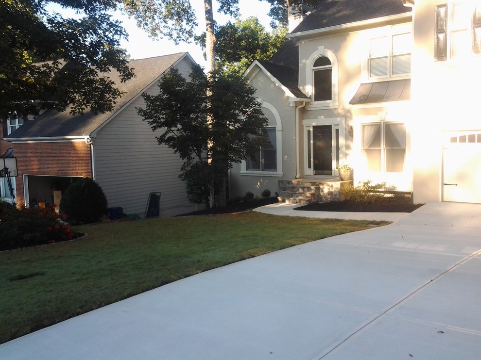 Front Stoop & Driveway Replacement (After) - Traditional - Exterior ...