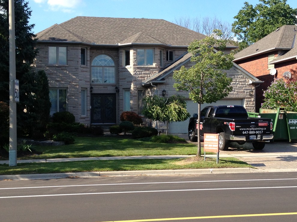 Full House painting and Stairs Redone - Transitional - Exterior ...