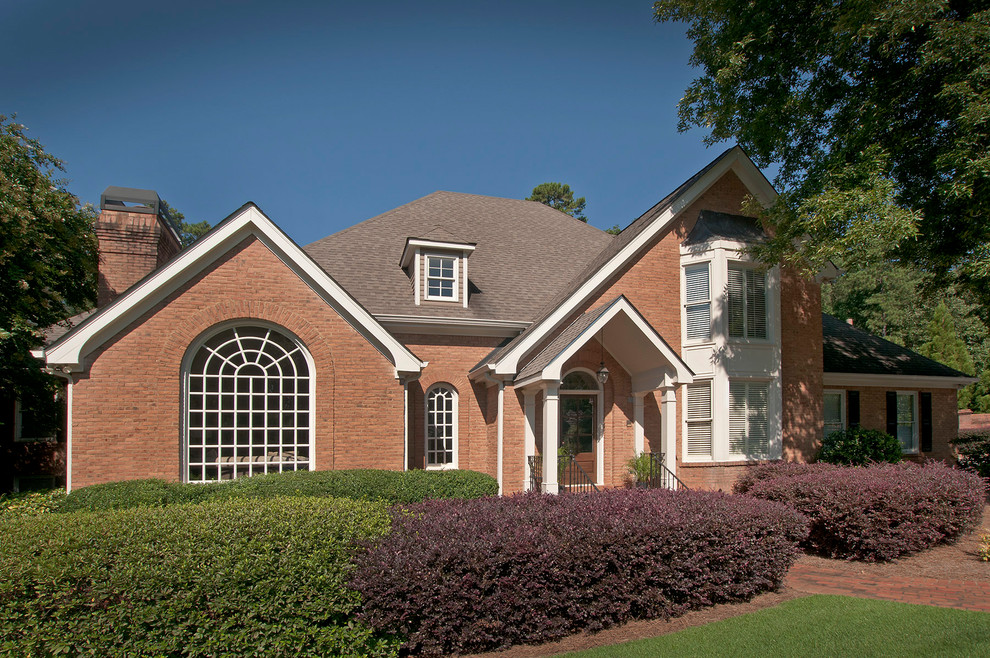 Gable portico that mirrors roofline - Traditional - Exterior - Atlanta ...