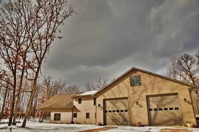 Garage View - Rustic - Exterior - by DW3 Construction LLC | Houzz