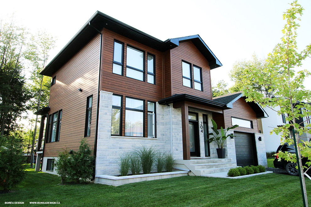 Genuine wood siding project - imagined by the firm Boréa Design ...