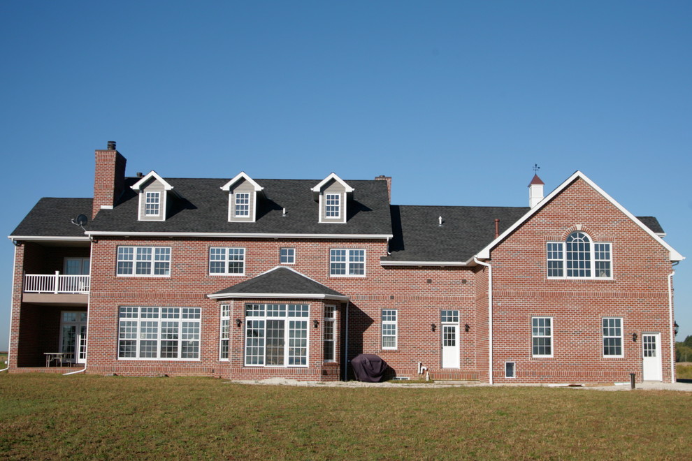 Grand Red Brick Colonial - Traditional - Exterior - Other - by Jim Reif ...