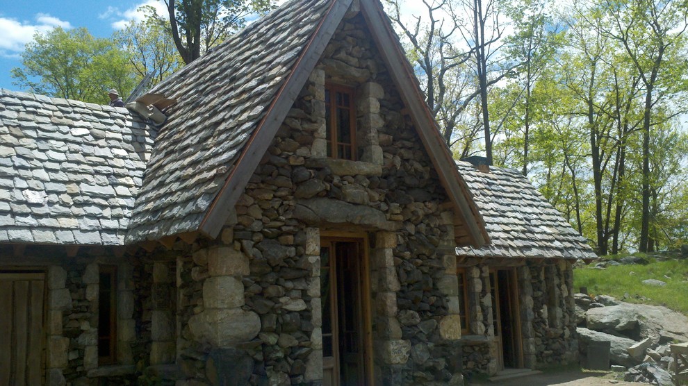 Granite Shingled Stone House - Eclectic - Exterior - New York - by ...