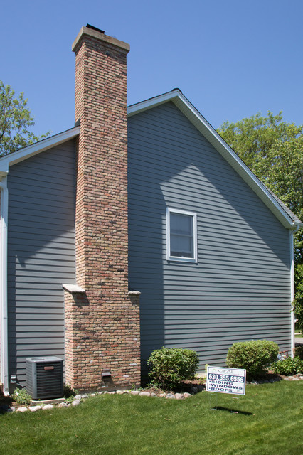 Gray Slate James Hardie siding installation in Naperville + New Roof ...