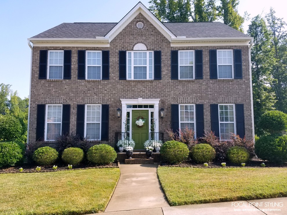 GREEN FRONT DOOR - ADDING CURB APPEAL - Transitional - Exterior - Other ...