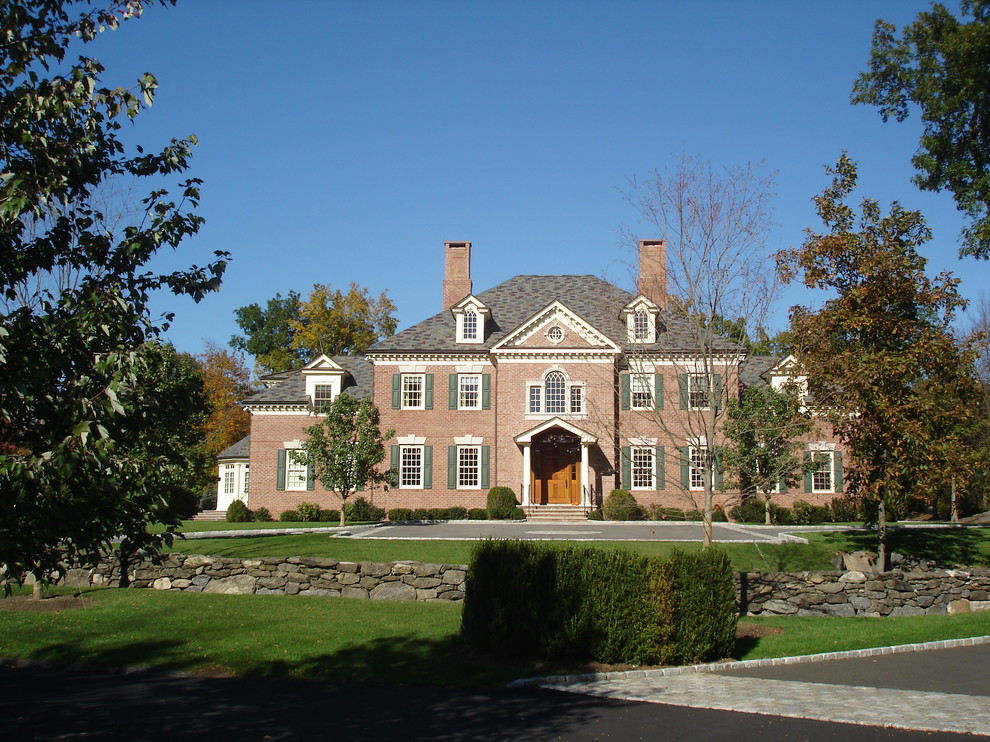 Greenwich Brick Colonial - Traditional - Exterior - New York - by ...