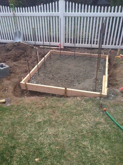 Ground footing for pizza oven base - Montagne - Façade - New York - par ...