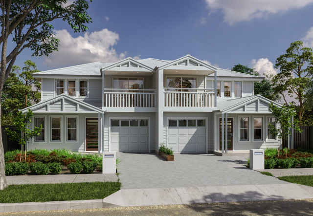 Hamptons Dual Occupancy at Wollongong - Contemporary - Exterior ...