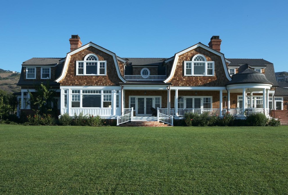 Hamptons Ocean View Mansion | Malibu - Traditional - Exterior - Los ...