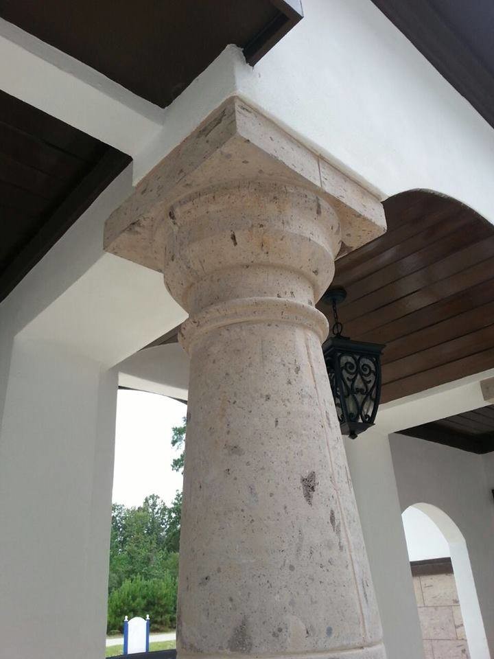 "Hand carved natural stone Cantera" - Mediterranean - Exterior ...