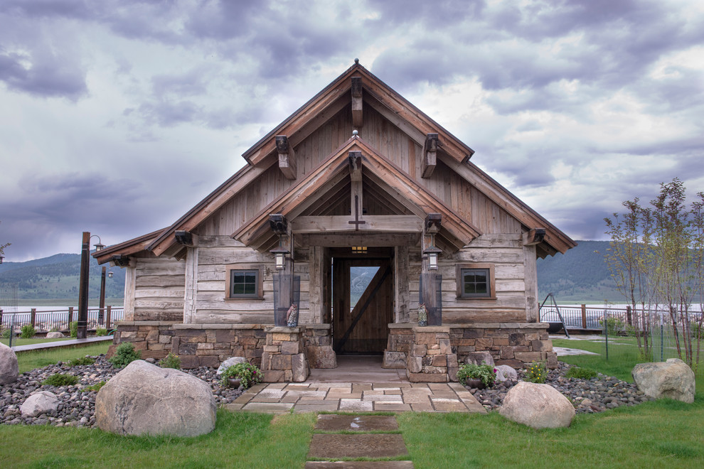 Hand-Hewn Skin siding - Rustic - Exterior - Salt Lake City - by ...