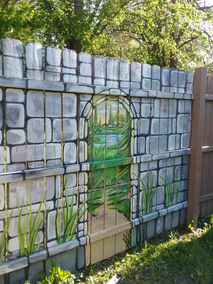 Hand Painted Fence Mural - French Country - Exterior - Cincinnati - by ...