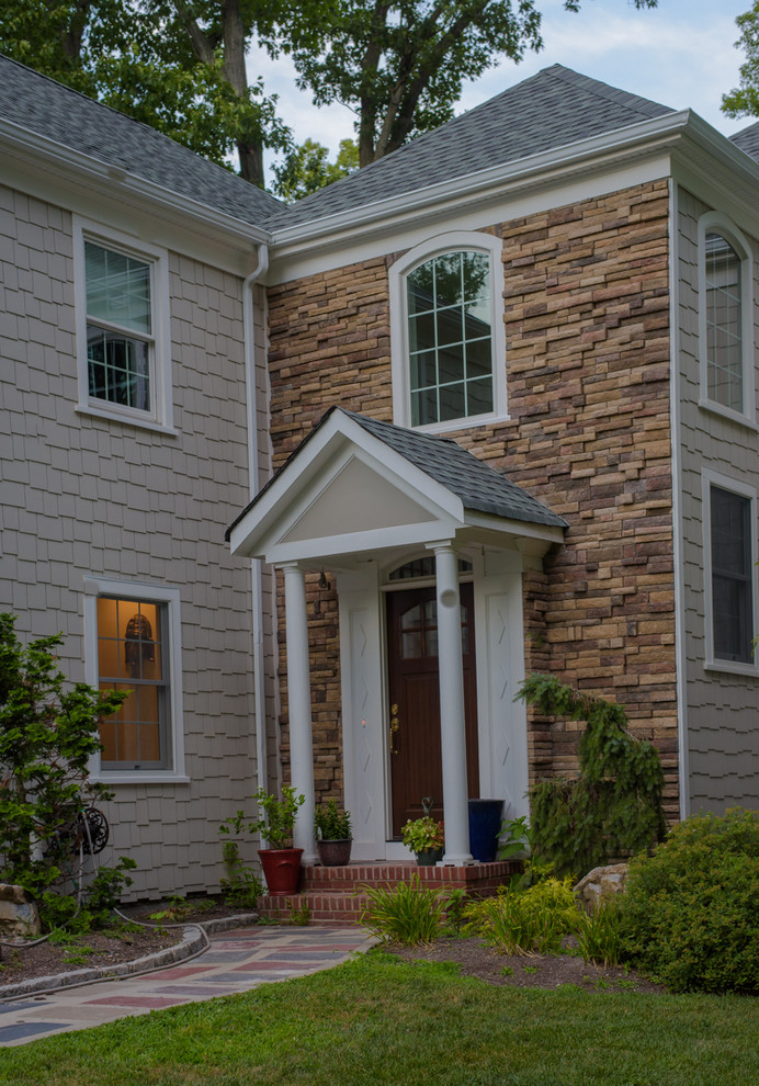 Hardie Shingle - Staggered Edge Panel - Traditional - House Exterior ...