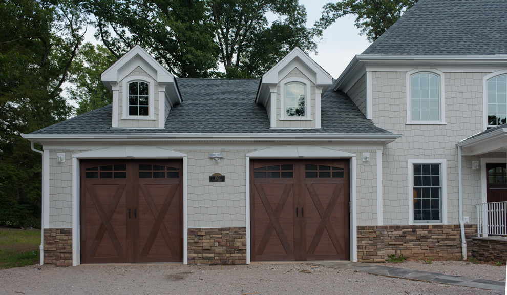 Hardie Shingle - Staggered Edge Panel - Traditional - Garage - New York ...