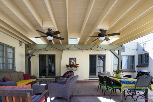 Patio Cover Remodel with Skylights and Fans - Traditional - Patio - San ...