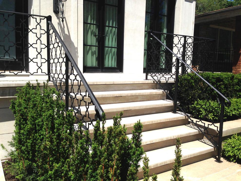 Hillmount residence wrought iron exterior guard - Mediterranean ...