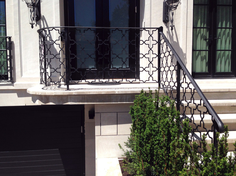 Hillmount residence wrought iron exterior guard - Mediterranean ...