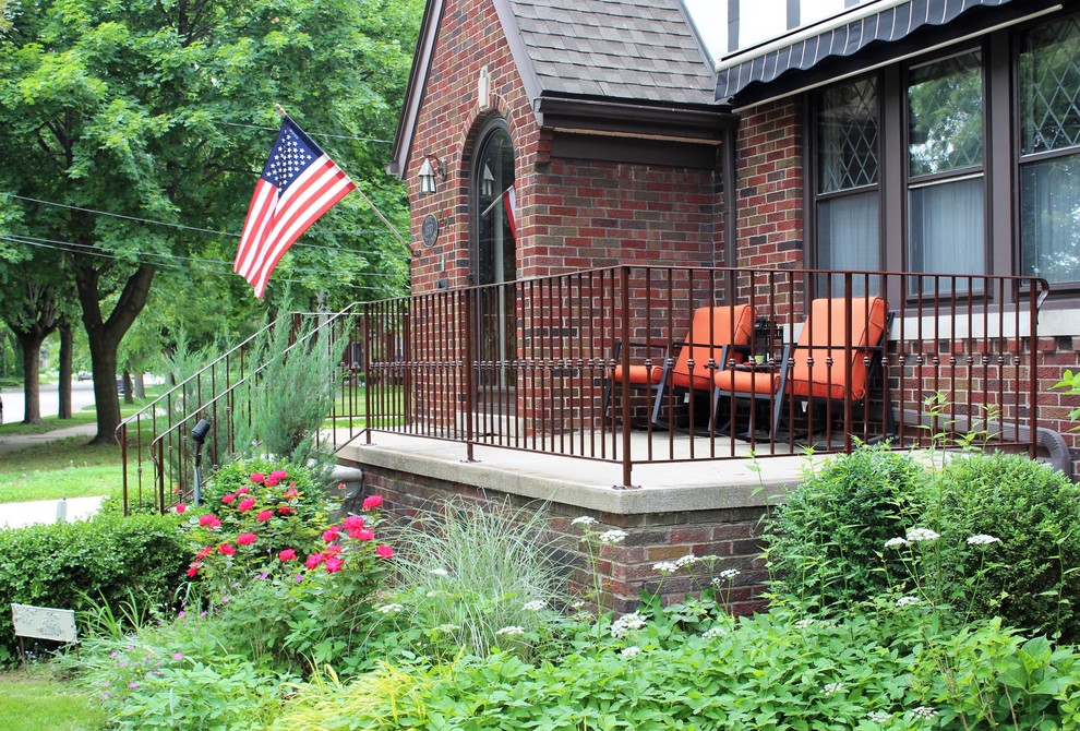 Historic Front Porch with New Railing - Craftsman - Exterior - Detroit ...