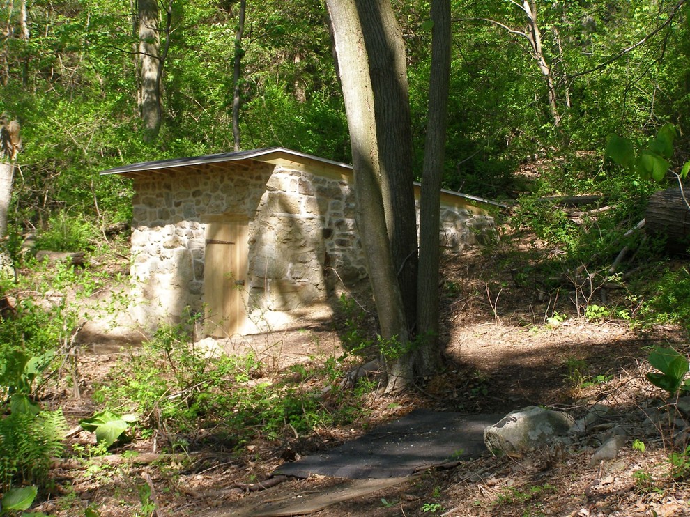 Historic Stone Spring House Restoration - Farmhouse - Exterior ...
