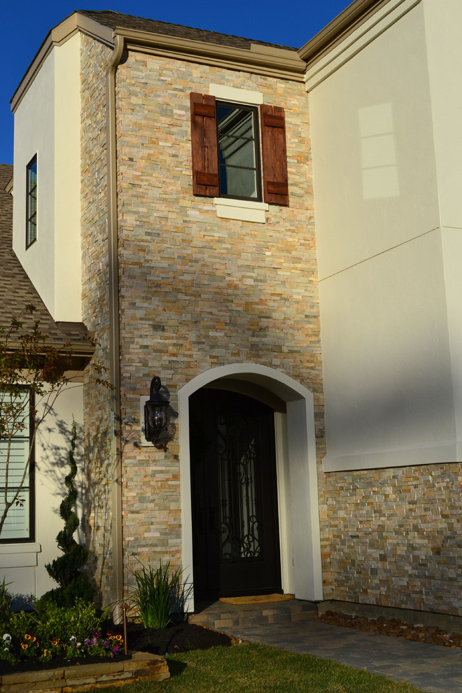 Honey Gold Classic Ledgestone - Traditional - Exterior - Houston - by ...