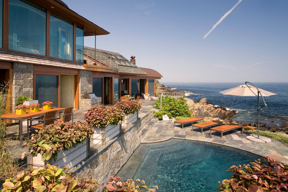 House By The Sea - Beach Style - Exterior - Portland Maine - by Maugel ...