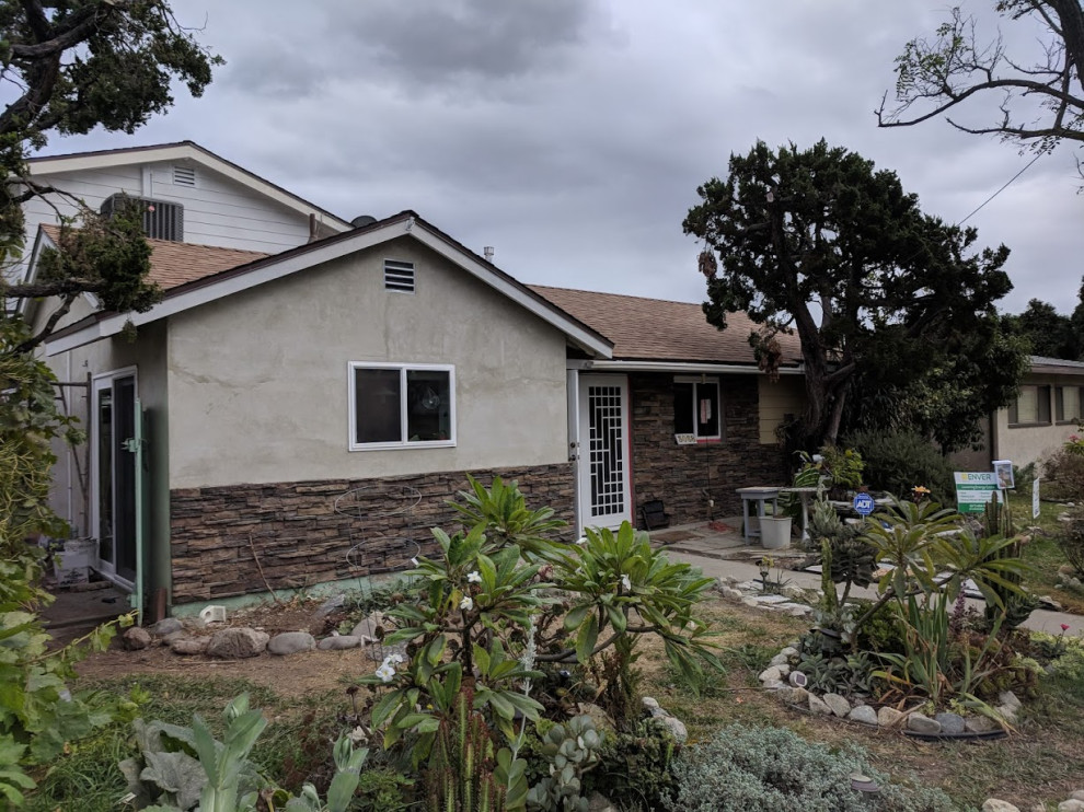 House Re stucco, Siding & Stacked Stone | In Process - Traditional ...