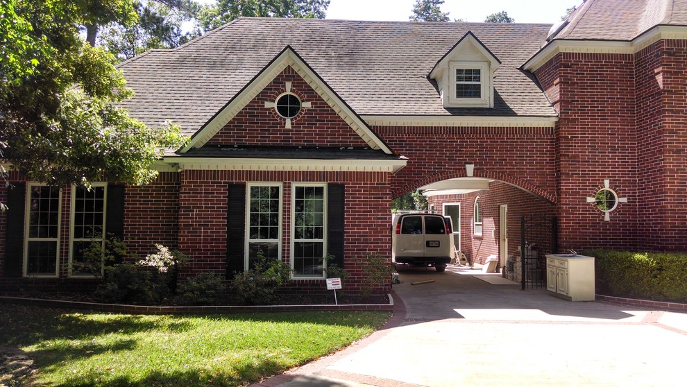 Houston Replacement window jobs - Traditional - House Exterior ...