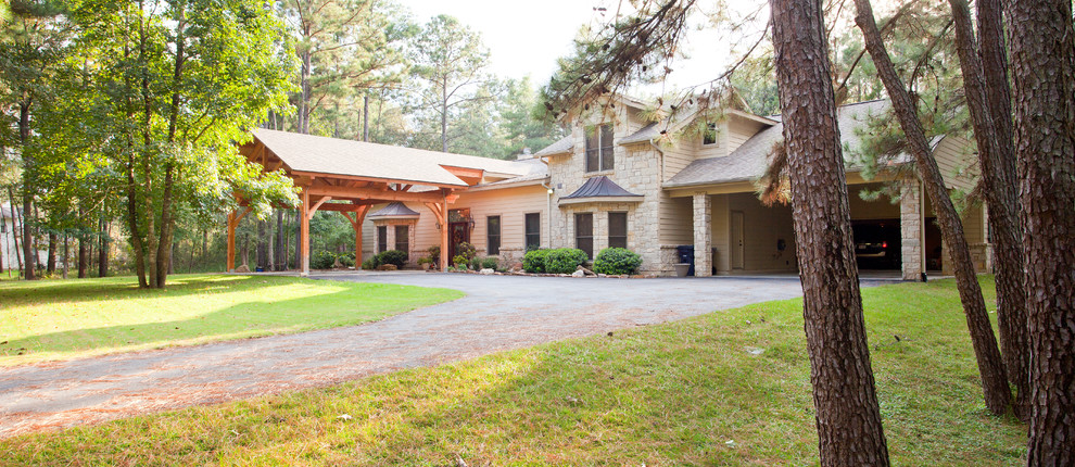 Houston Timber Frame - Traditional - Exterior - Houston - by Texas ...