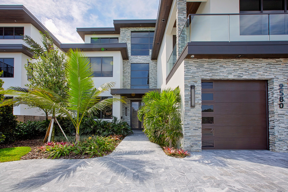 Ice Marble Driveway and Patio Pavers & Oceana Ledgestone - Modern ...