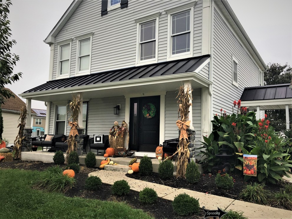 Installing Matte Black Standing Seam Metal Roof and Replacing Pillars ...