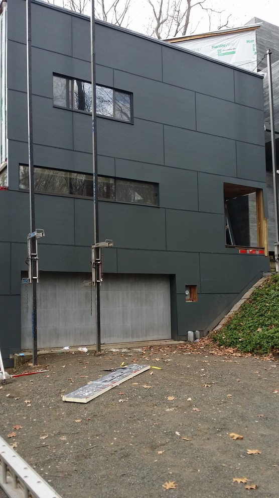 Iron Grey HardiePanel w/ Fry Reglet Aluminum Trim - Contemporain ...