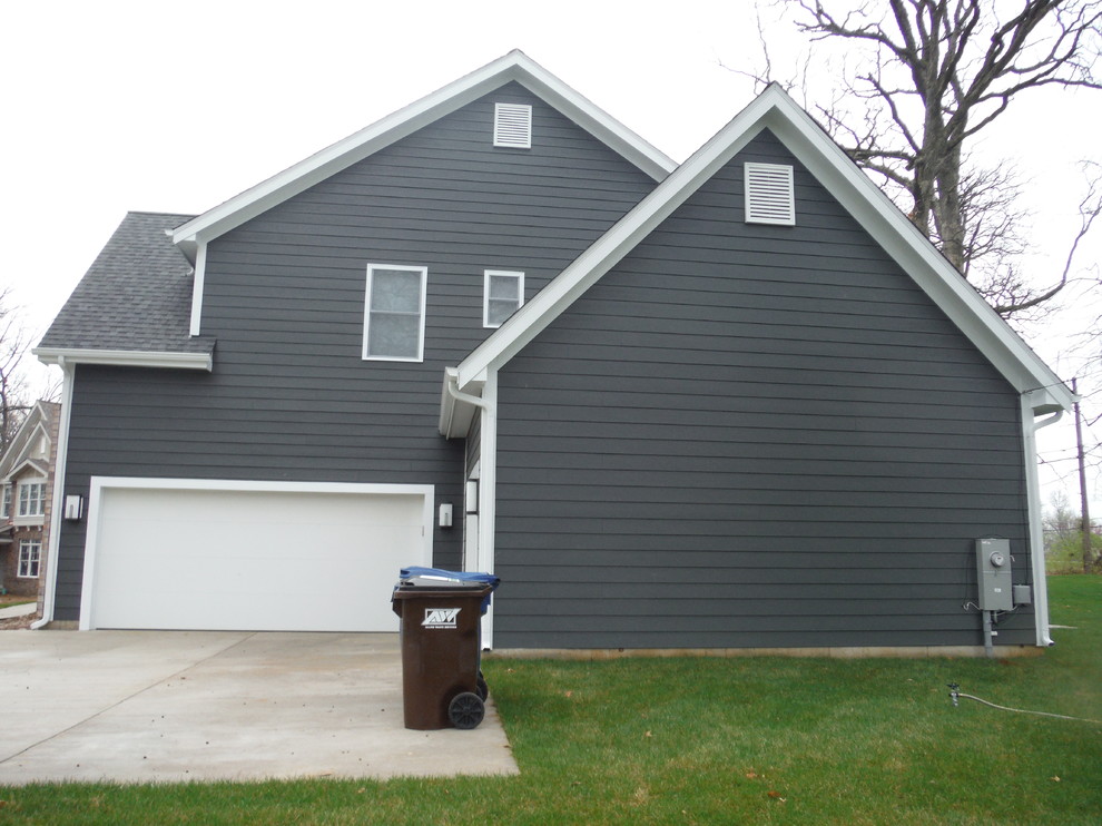 Iron Grey Lap & Shingle Siding in Olivette - Traditional - Exterior ...