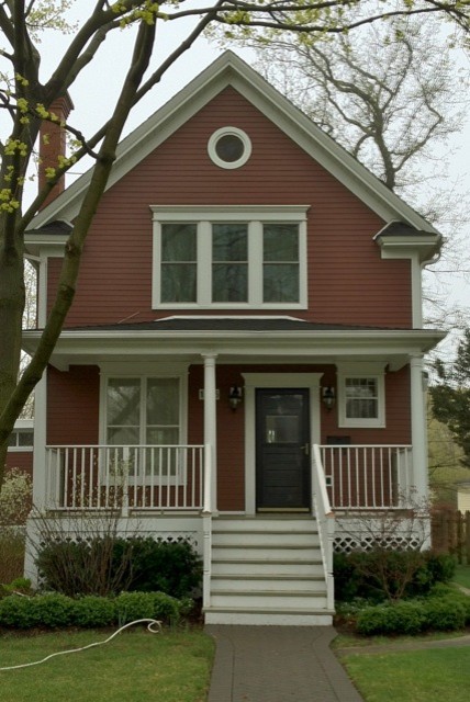 james hardie country lane red siding - Traditional - Exterior - Chicago ...