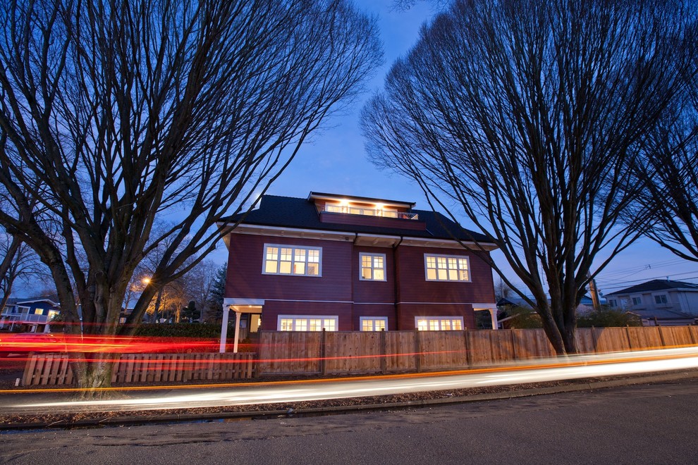 Japanese roofline for a Craftsman home - Contemporary - Exterior ...