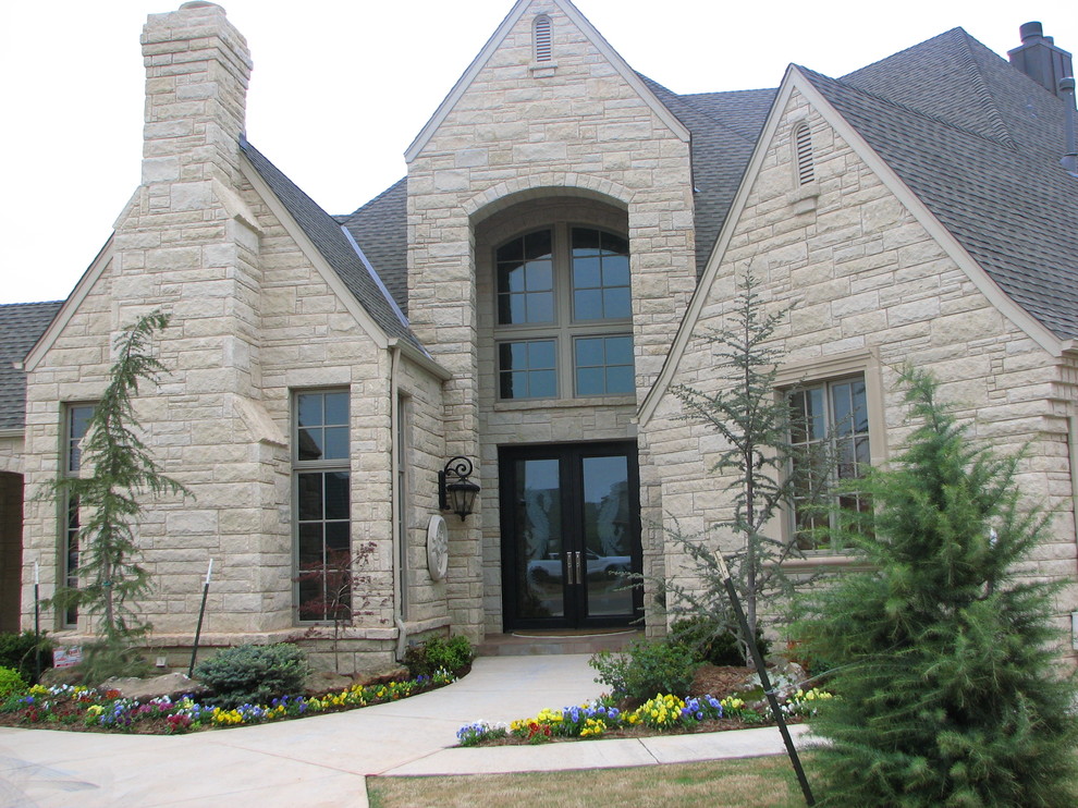 Kansas Limestone Home #3 - Traditional - Exterior - Oklahoma City - by ...