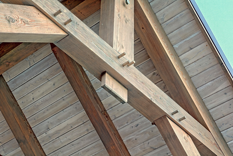 King Post Timber Frame Truss - Traditional - Exterior - Other - by ...
